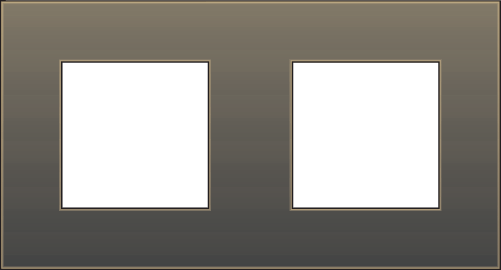 Twofold faceplate with 71 mm centre distance, Niko Pure bronze