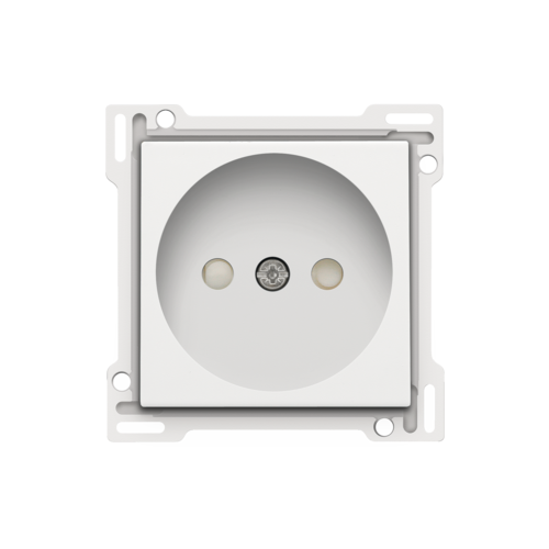 Finishing set for socket outlet without earthing, with shutters, flush ...