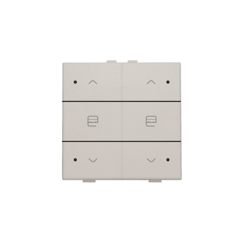 Double push button with LED for Niko Home Control, light grey