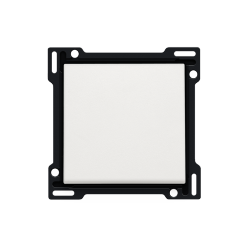 Finishing set for single switch or push button, white