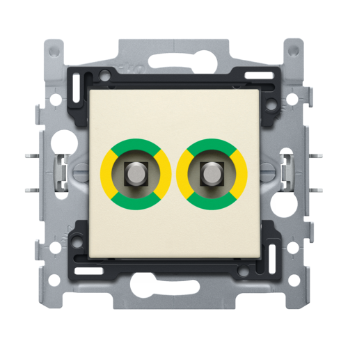 Socket outlet with double equipotential bonding contact, base and ...