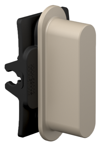 Niko Rocker (1 part), Niko Home Control, steel champagne coated