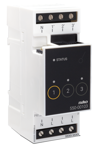 Switching module for Niko Home Control for three different circuits